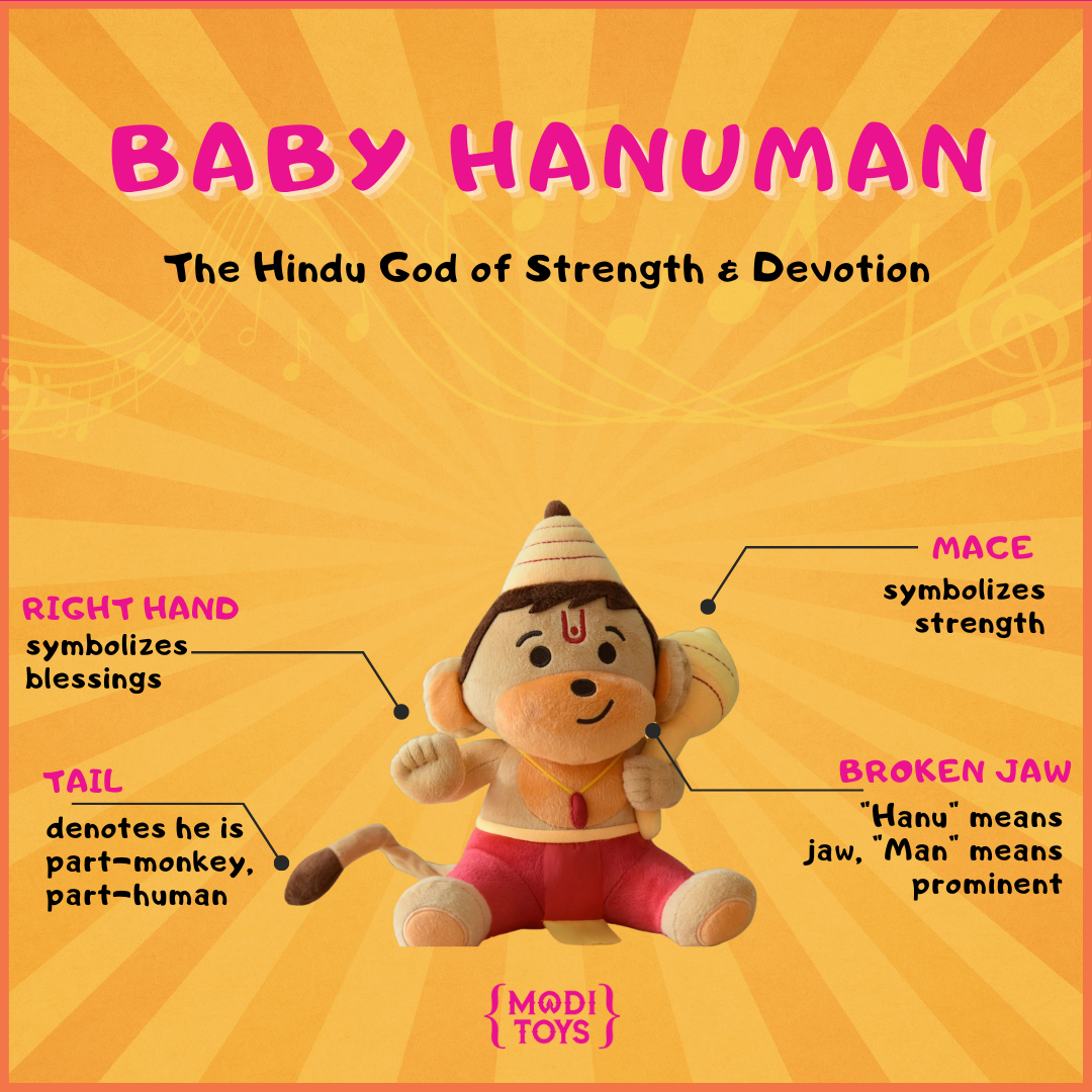 Baby Hanuman Plush (Small - 6") | Modi Toys