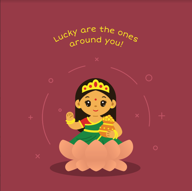 Laxmi Devi Wall Print | Modi Toys